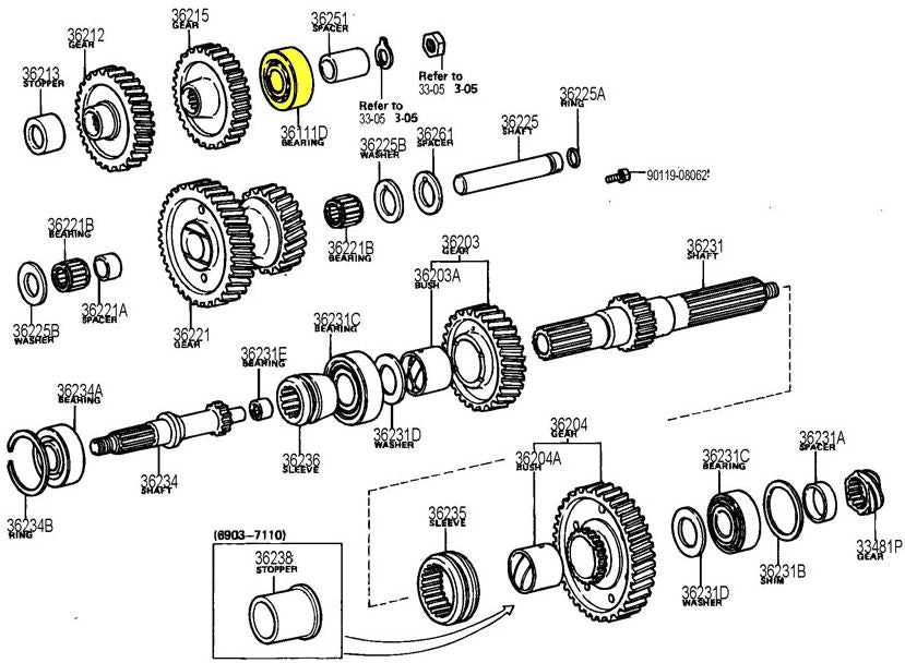 Bearing for Toyota Land Cruiser FJ40 Transfer Case – JTOutfitters