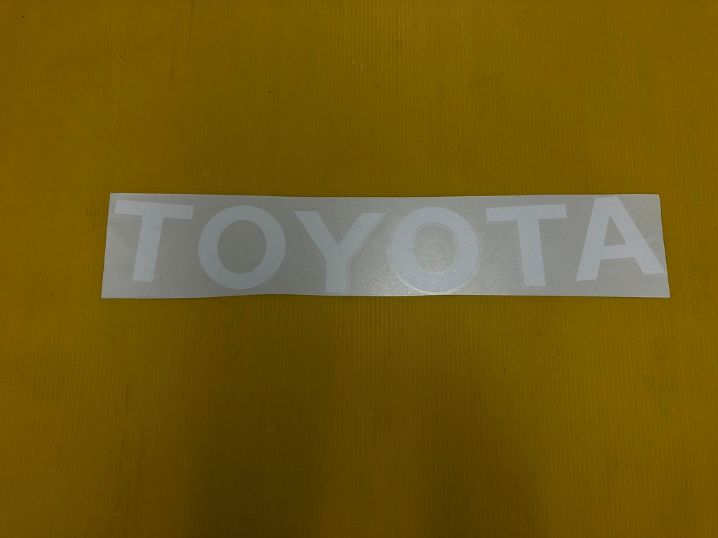 White TOYOTA Lettering Windshield Decal – JTOutfitters