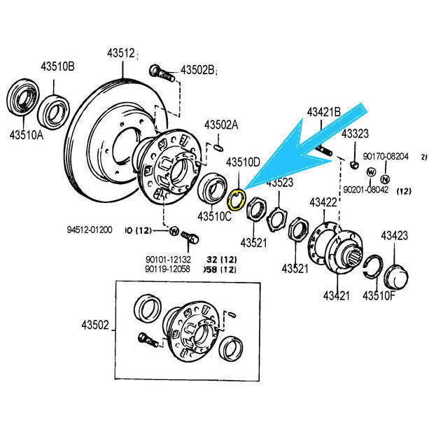 Bearing Claw Washer for Toyota Land Cruiser Pickup Truck 4Runner – JTOutfitters